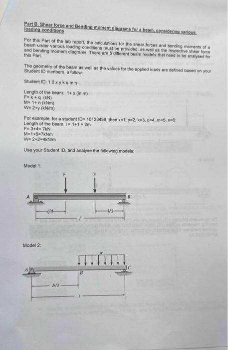 Solved loading conditions For this Part of the lab report, | Chegg.com