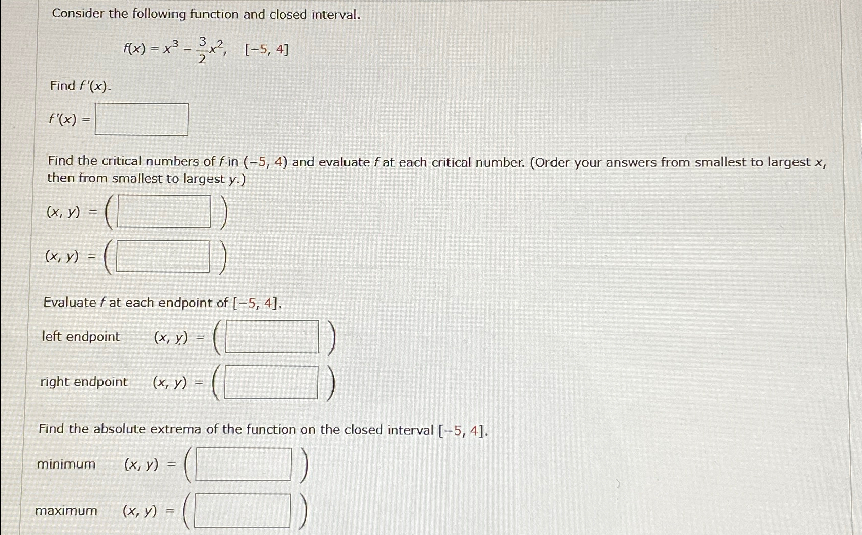 Solved Consider the following function and closed | Chegg.com