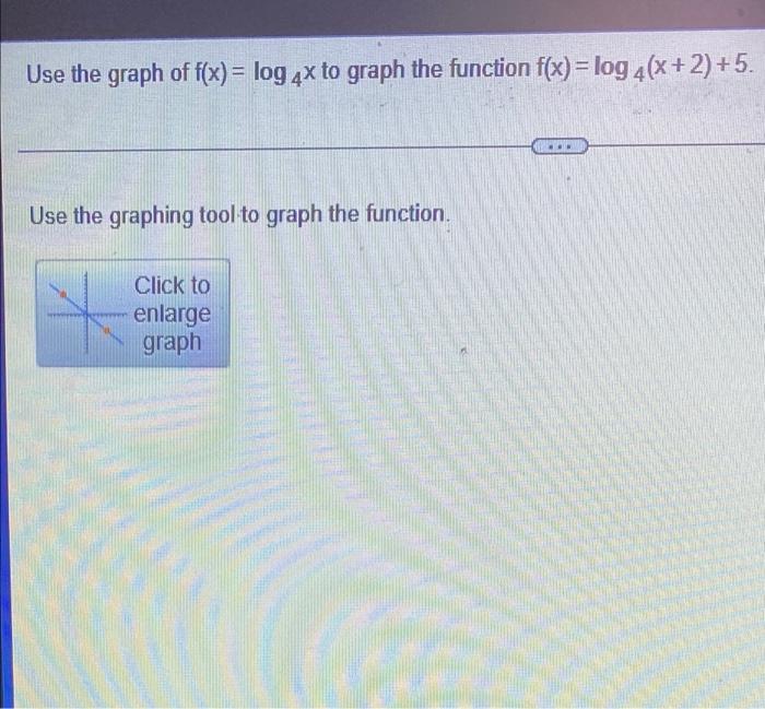 Solved Use the graph of f(x) = log 4x to graph the function | Chegg.com