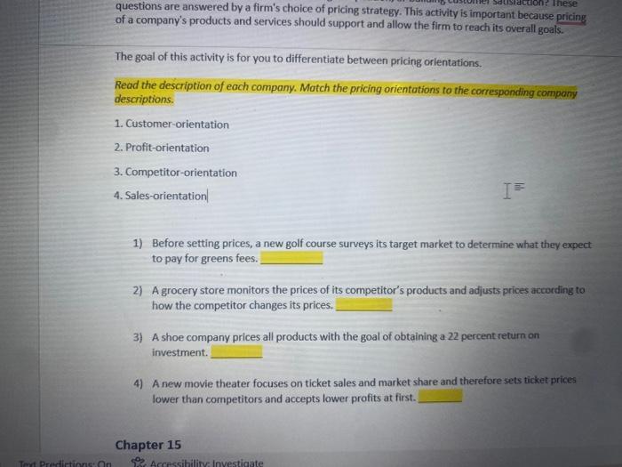 Solved questions are answered by a firm's choice of pricing | Chegg.com