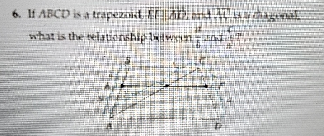 If ABCD is a trapezoid, |)/(b|, ﻿and ?bar (AC) ﻿is a | Chegg.com