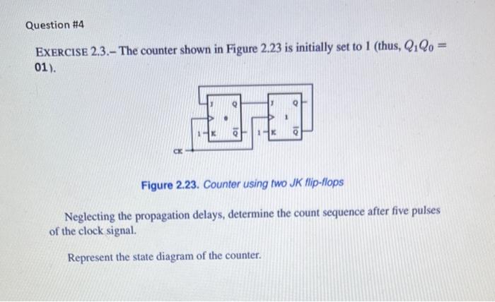 Solved EXERCISE 2.3.- The counter shown in Figure 2.23 is | Chegg.com