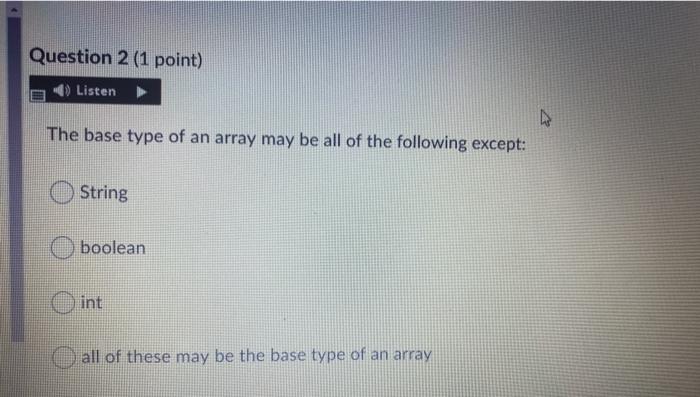 Solved Listen Consider the following array: myArray[0] 10 | Chegg.com