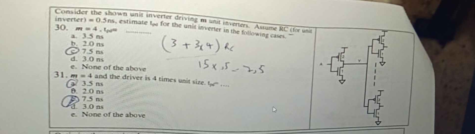 Solved Consider the shown unit inverter driving m ﻿unit | Chegg.com