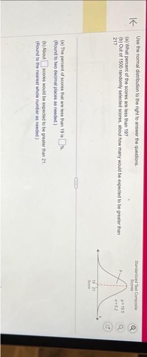 Solved Use the normal distribution to the right to answer | Chegg.com