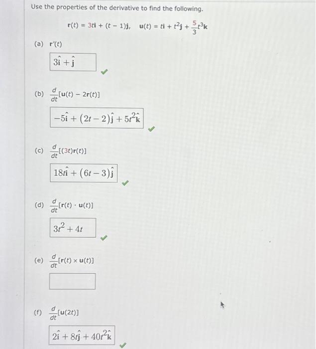 Solved Use the properties of the derivative to find the | Chegg.com