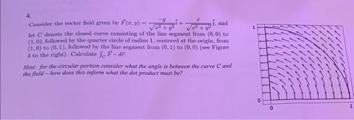 Solved 4. Consider the vector field given hy | Chegg.com