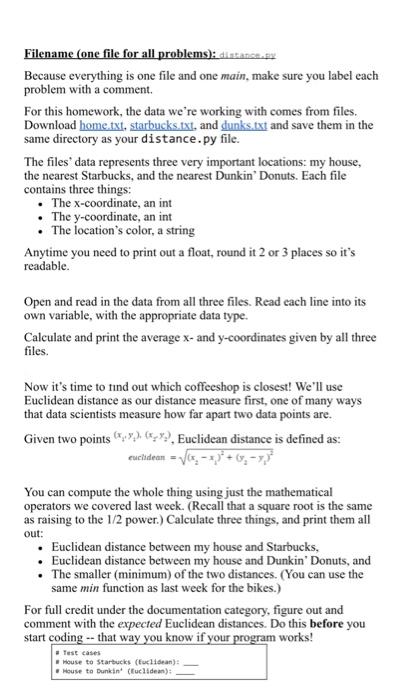 Solved Filename (one file for all problems): diaranceseny | Chegg.com