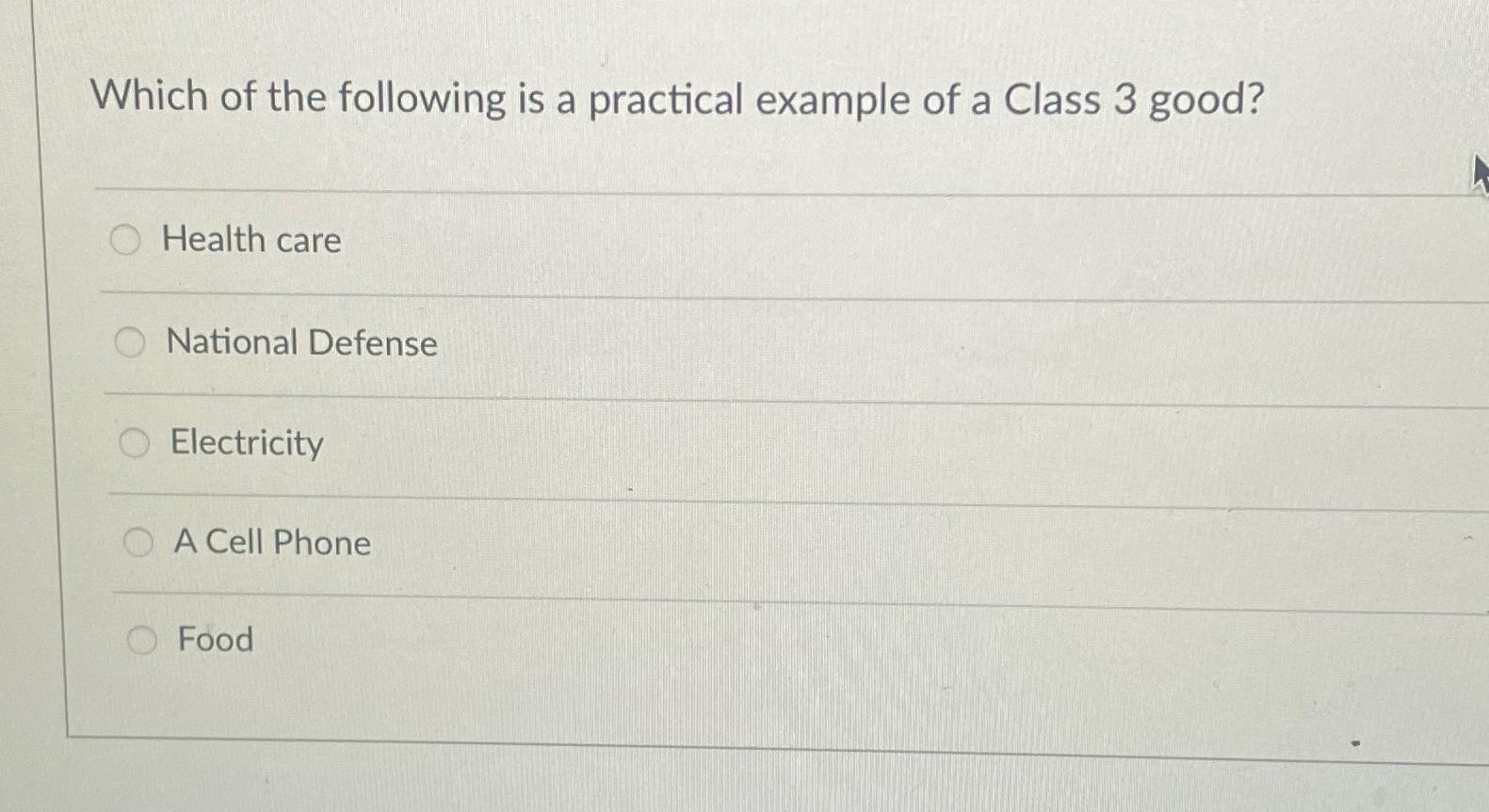 Solved Which of the following is a practical example of a | Chegg.com