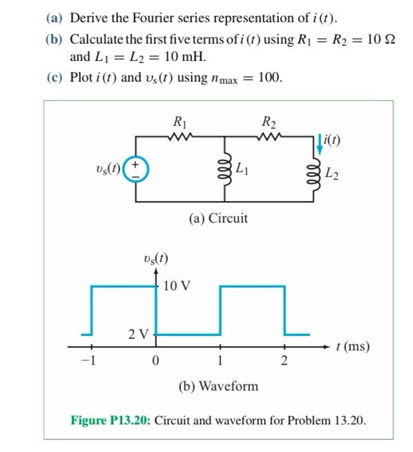 Solved 13.20 Voltage source vs(t) in the circuit of Fig. | Chegg.com