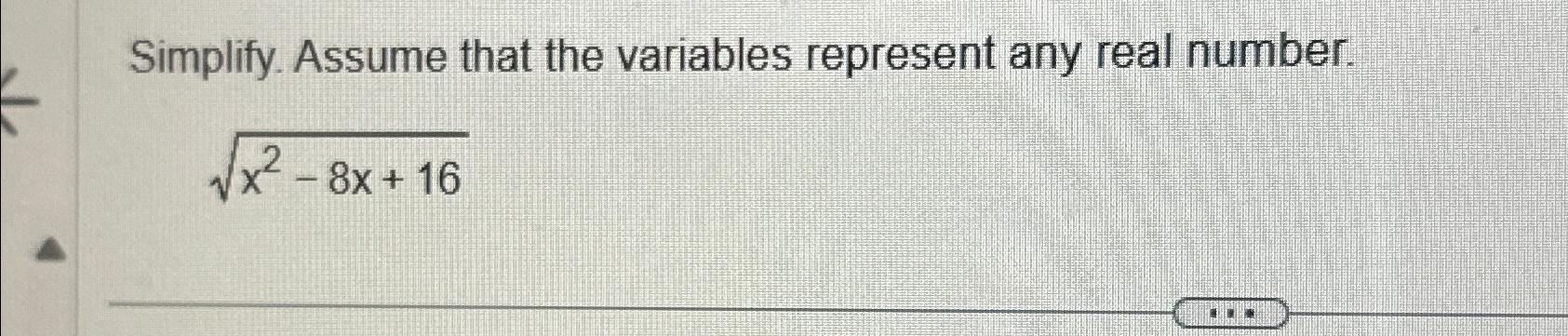 Solved Simplify. Assume that the variables represent any | Chegg.com