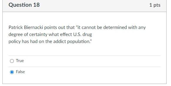 Solved Question 18 1 pts Patrick Biernacki points out that | Chegg.com