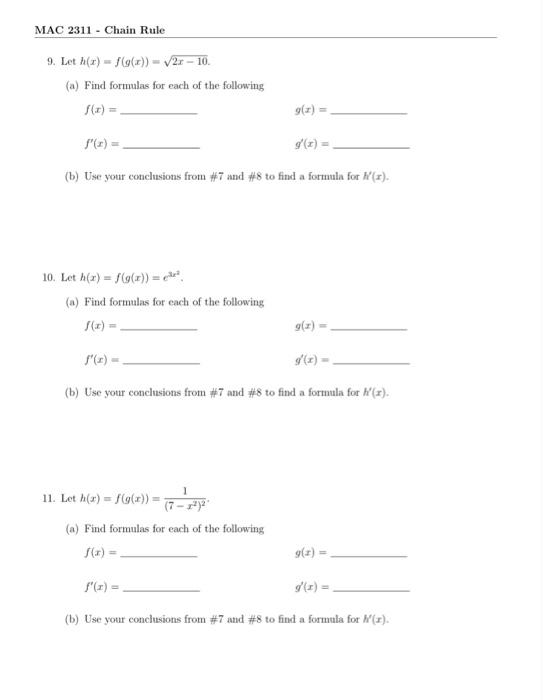 Solved Instructions: Complete each of the exercises below. | Chegg.com Solved Instructions: Complete each of the exercises below. | Chegg.com