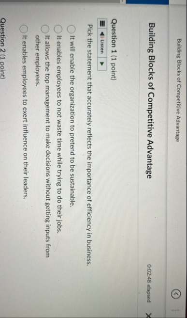 Solved Building Blocks of Competitive AdvantageBuilding | Chegg.com