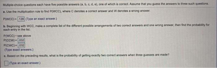 Solved Multiple-choice questions each have five possible | Chegg.com