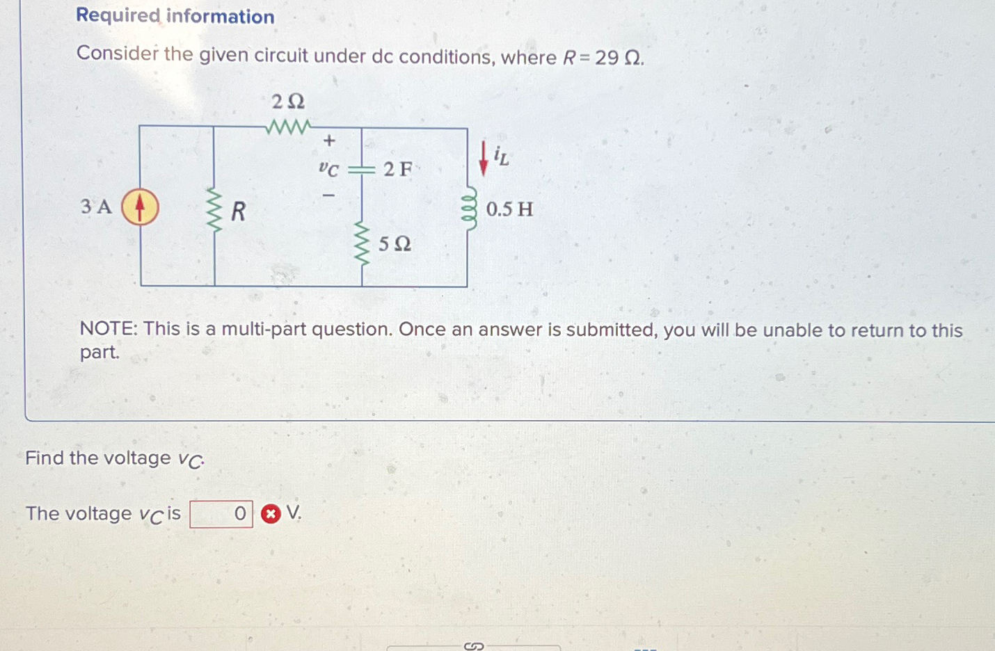 Solved Required informationConsider the given circuit under | Chegg.com