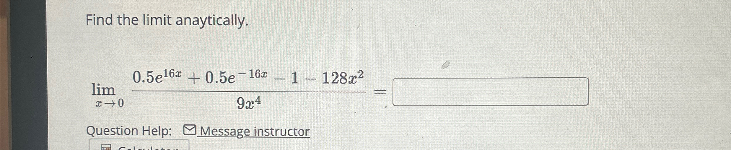 Solved Find the limit | Chegg.com