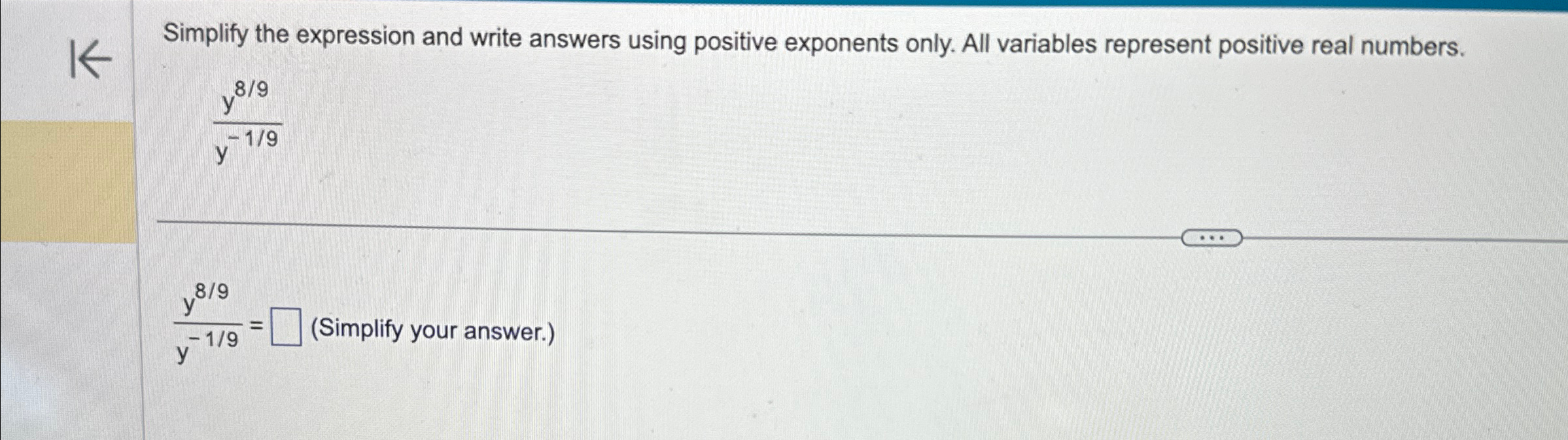 Solved Simplify the expression and write answers using | Chegg.com