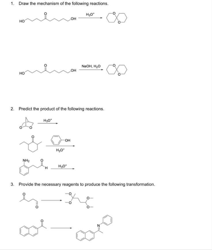 Draw the mechanism of the following reactions.Predict | Chegg.com
