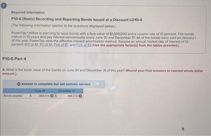 Solved Required information P10-6 (Static) Recording and | Chegg.com