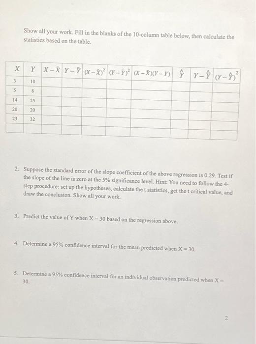 Solved Refer to the following dataset: 1. Assume X is the | Chegg.com