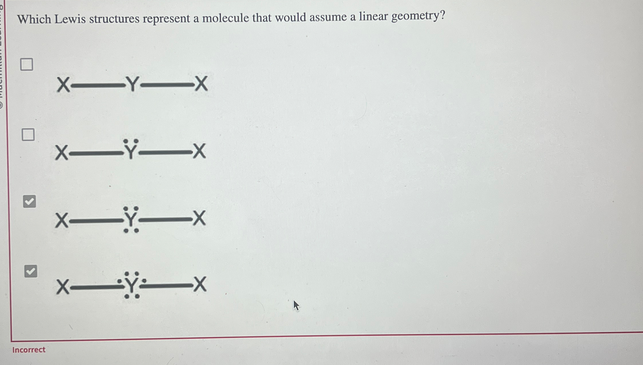 Solved Which Lewis structures represent a molecule that | Chegg.com