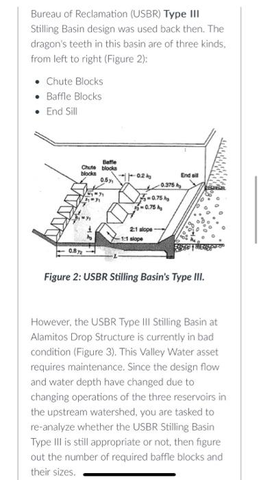 Solved Figure 3: Alamitos Drop Structure Type III Stilling | Chegg.com
