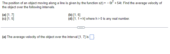 Solved The position of an object moving along a line is | Chegg.com