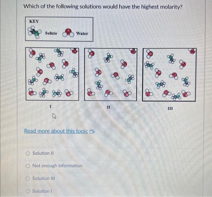 Solved Which of the following solutions would have the | Chegg.com