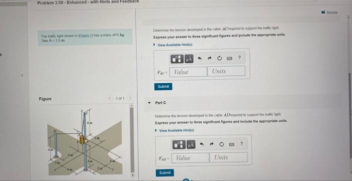 Solved Problem 3.59 - Enhanced - with Hints and Feedback The | Chegg.com