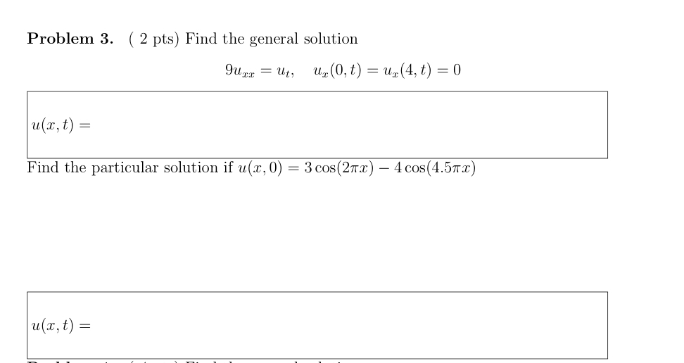 Solved Problem 3. ( 2 ﻿pts) ﻿Find the general | Chegg.com