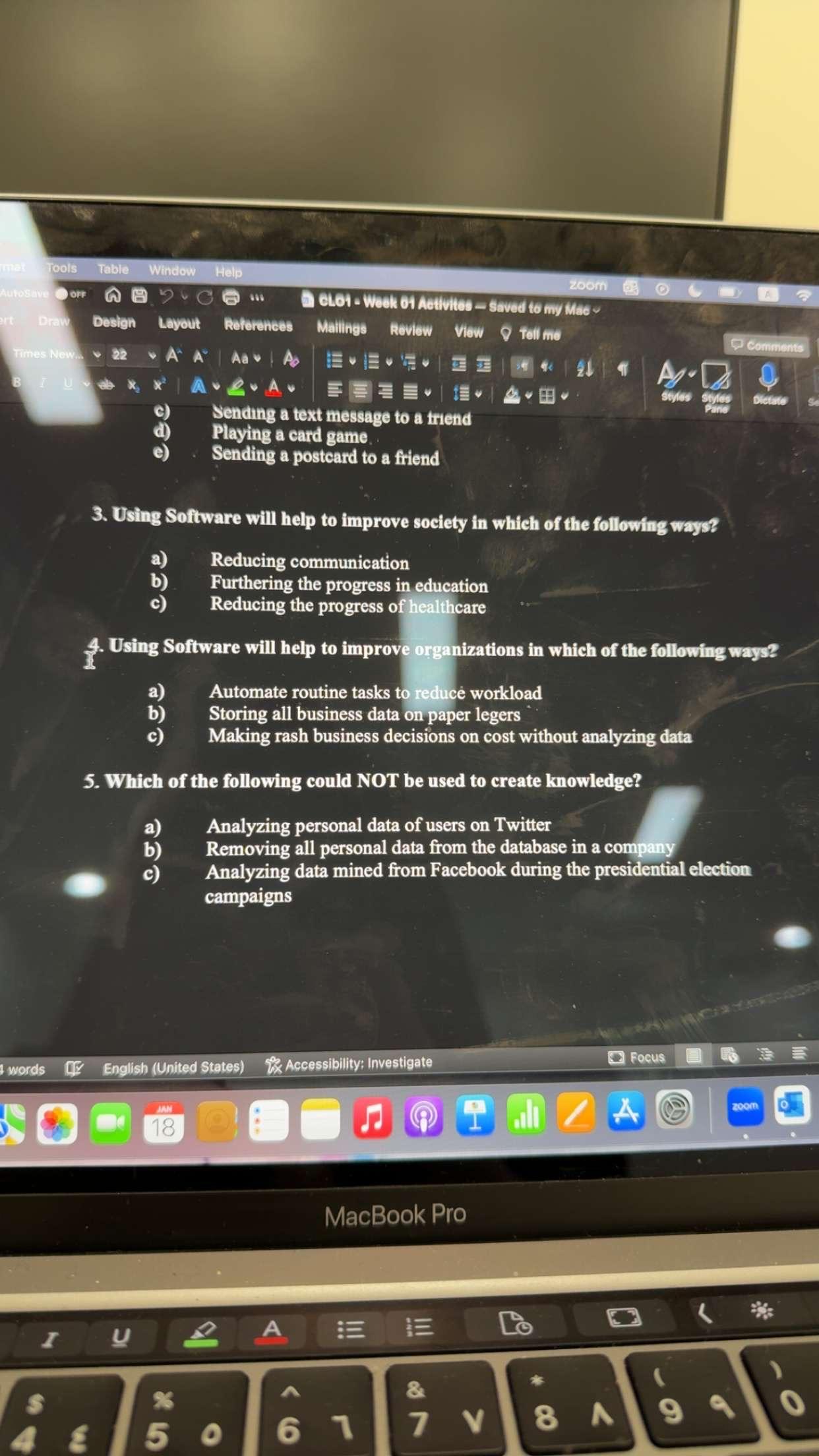 Solved 3. ﻿Using Software will help to improve society in | Chegg.com