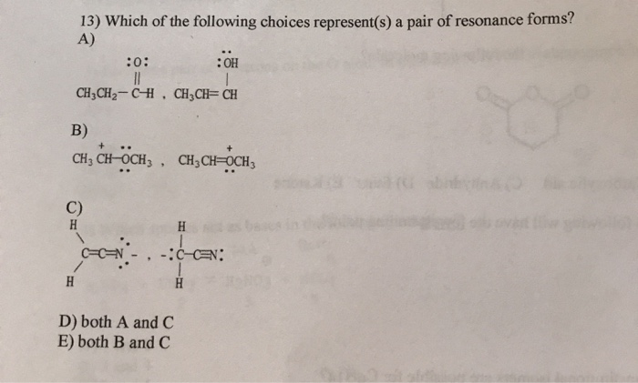 Solved 13) Which of the following choices represent(s) a | Chegg.com