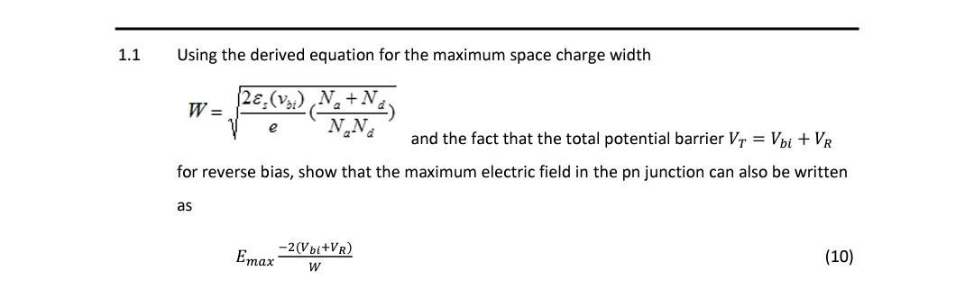 Solved Using the derived equation for the maximum space | Chegg.com