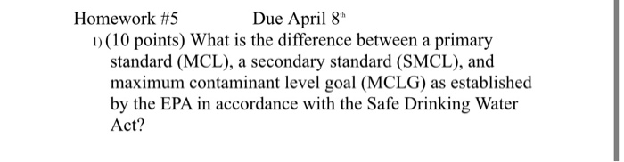 Solved Homework #5 Due April 8" 1) (10 points) What is the | Chegg.com