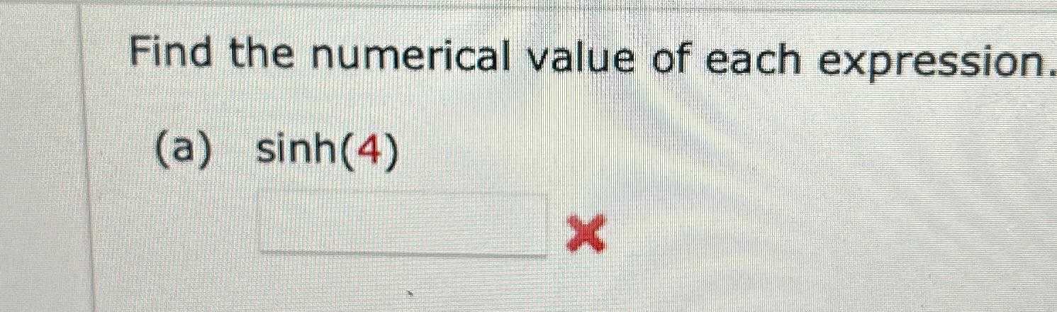 Solved Find the numerical value of each | Chegg.com