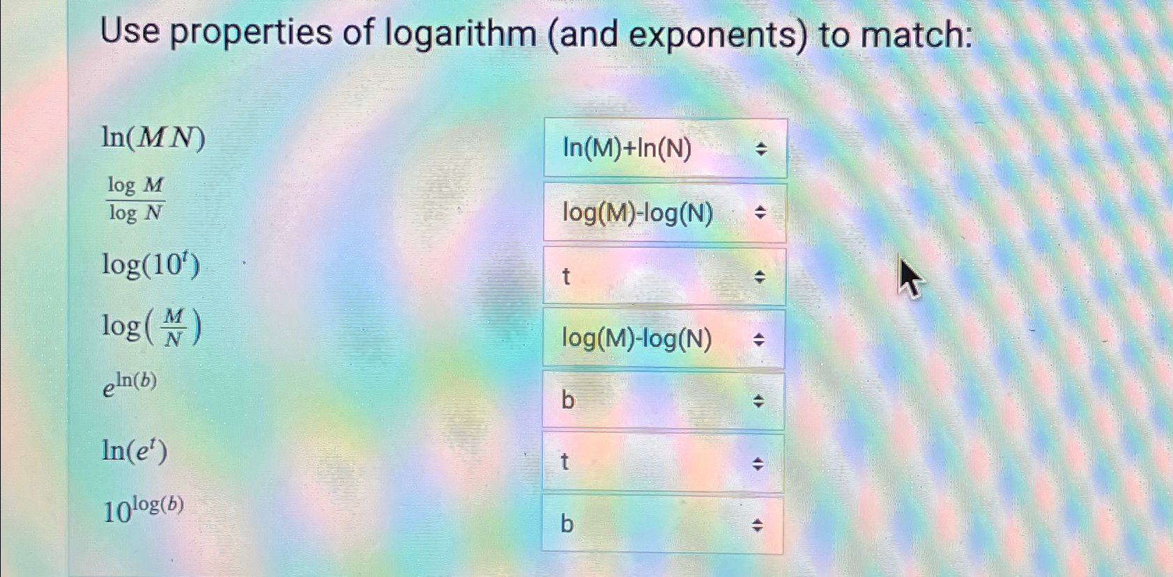 Solved Use properties of logarithm (and exponents) ﻿to | Chegg.com