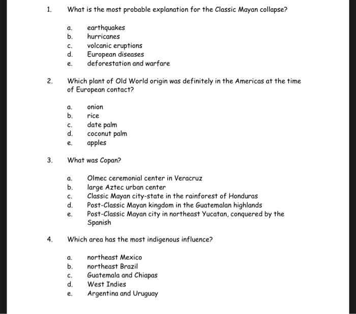 1. What is the most probable explanation for the | Chegg.com