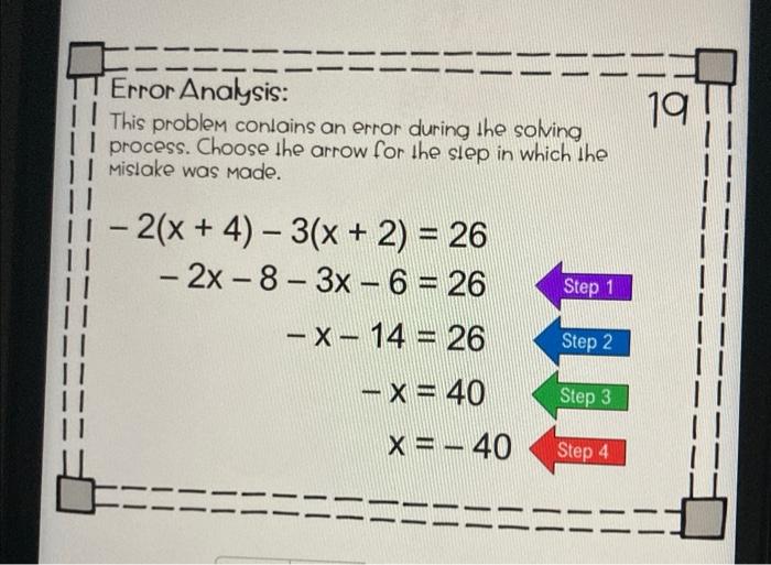 Solved Error Analysis: This problem conlains an error during | Chegg.com