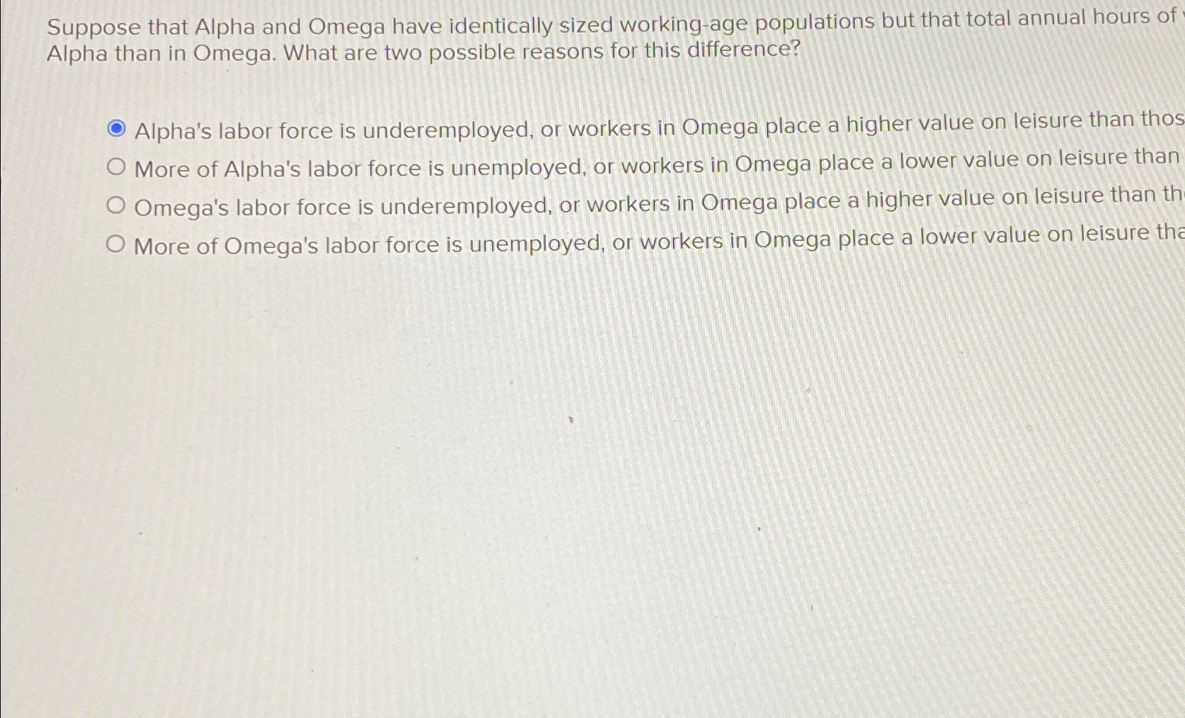 Solved Suppose that Alpha and Omega have identically sized | Chegg.com