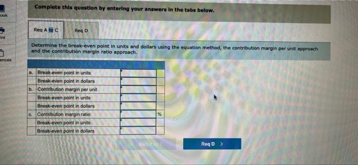 Solved 12 Problem 3-17A (Algo) Determining the break-even | Chegg.com