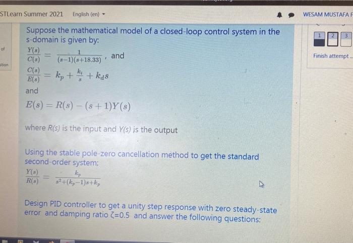 Solved WESAM MUSTAFA 2 of STLearn Summer 2021 English (en) - | Chegg.com