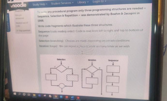 Solved To write any procedural program only three | Chegg.com