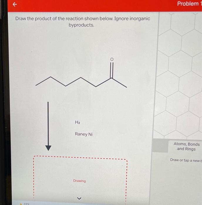 Solved Draw the product of the reaction shown below. Ignore | Chegg.com
