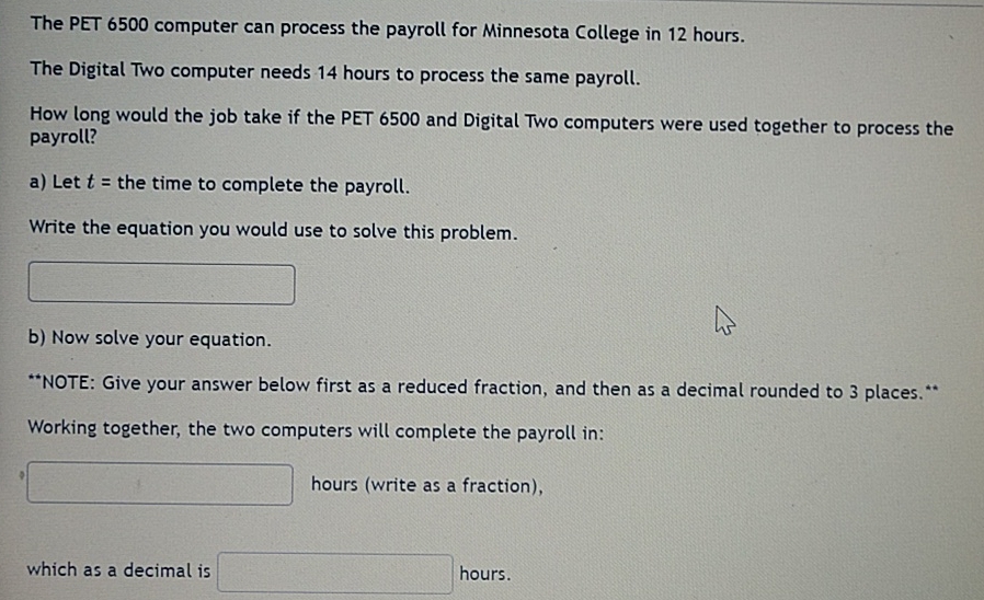 Solved The PET 6500 ﻿computer can process the payroll for | Chegg.com