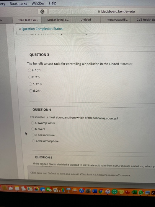 Solved ory Bookmarks Window Help blackboard.bentley.edu Take | Chegg.com