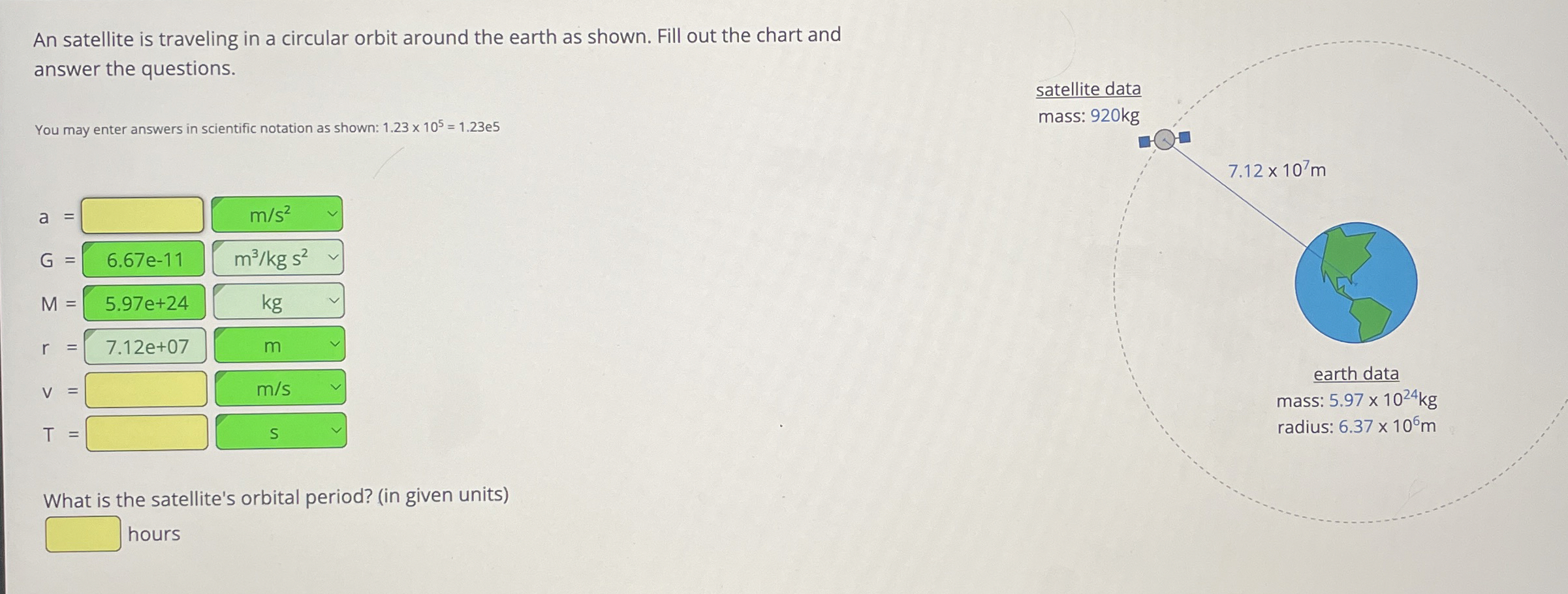 Solved An satellite is traveling in a circular orbit around | Chegg.com