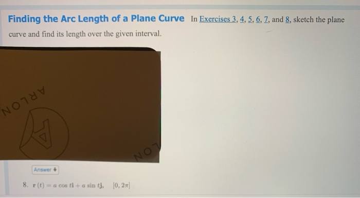 Solved Finding the Arc Length of a Plane Curve In Exercises | Chegg.com