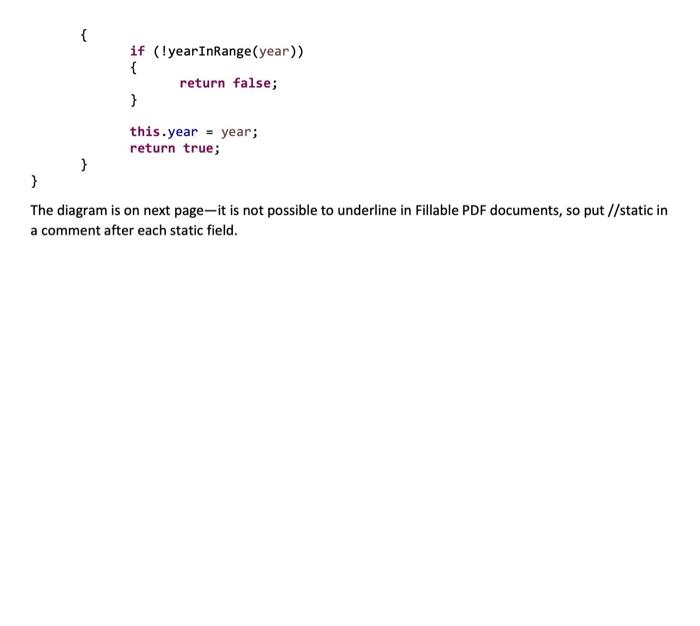 Solved 3. (5 points) Create a UML diagram for the class | Chegg.com