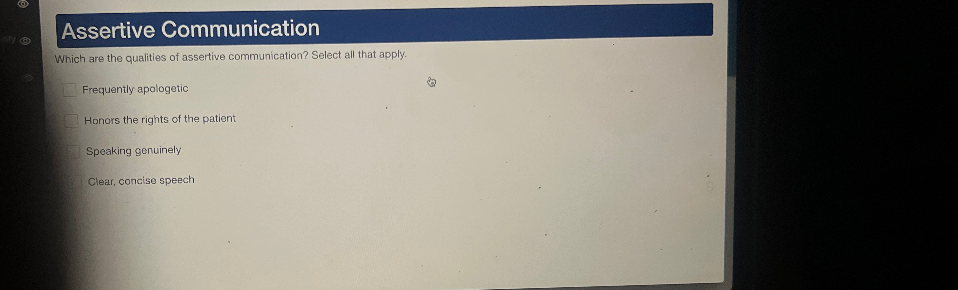 Solved Assertive CommunicationWhich are the qualities of | Chegg.com